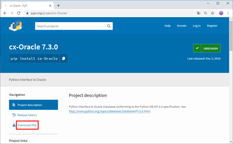 【Python】 cx_Oracle のインストール